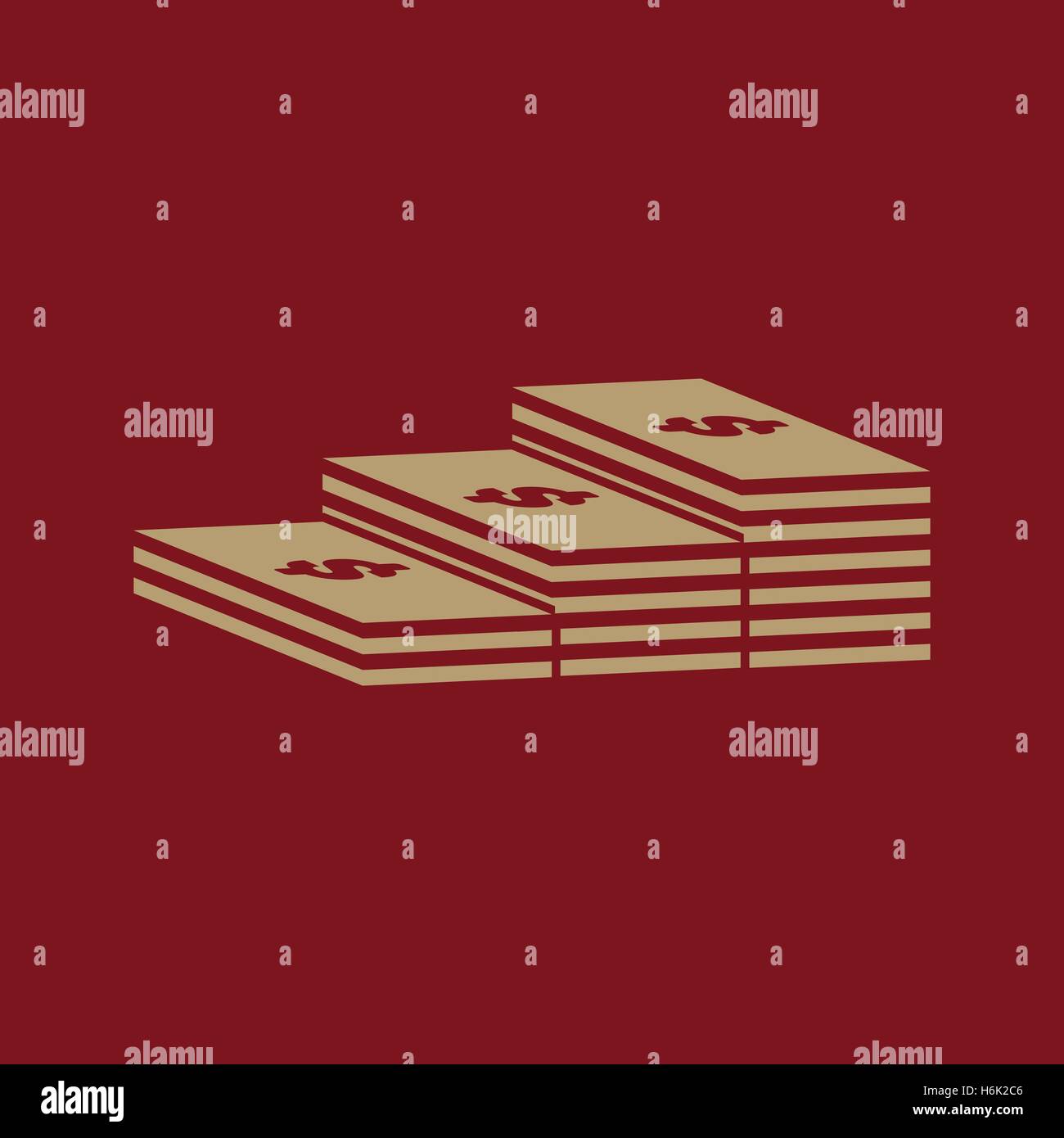 The stack of banknotes icon. Greenback, bank note, money symbol. Flat ...