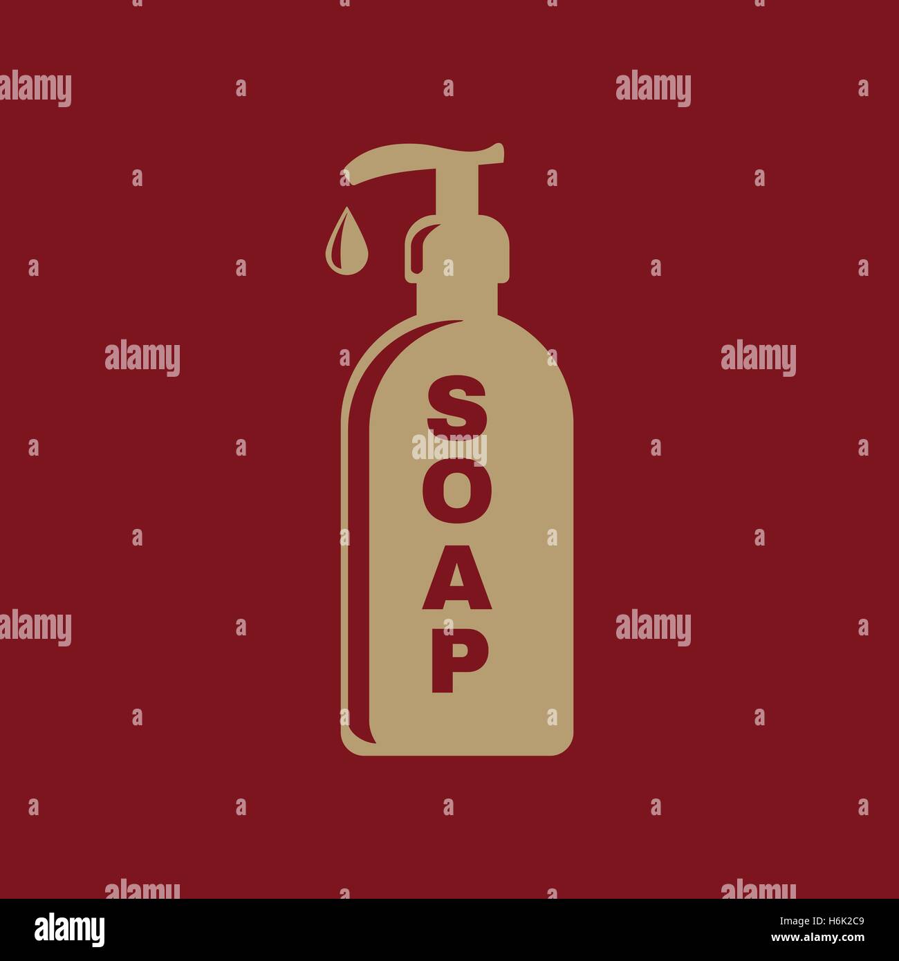 The liquid soap icon. Hand wash symbol. Flat Vector illustration Stock ...