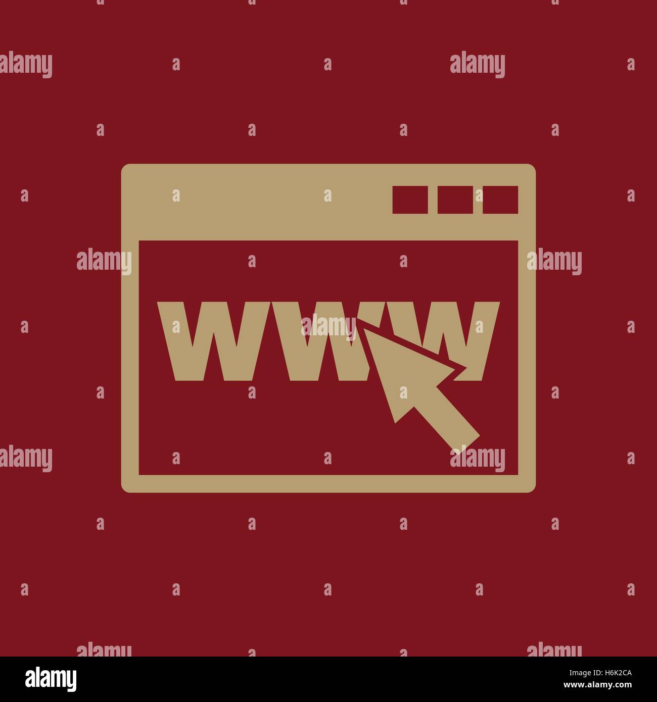 The browser icon. WWW and Internet symbol. Flat Vector illustration ...