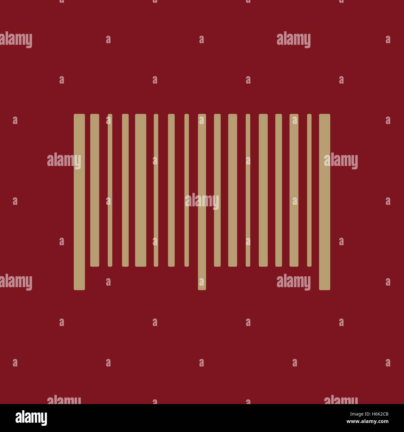 The barcode icon. Identification and ID symbol. Flat Vector ...