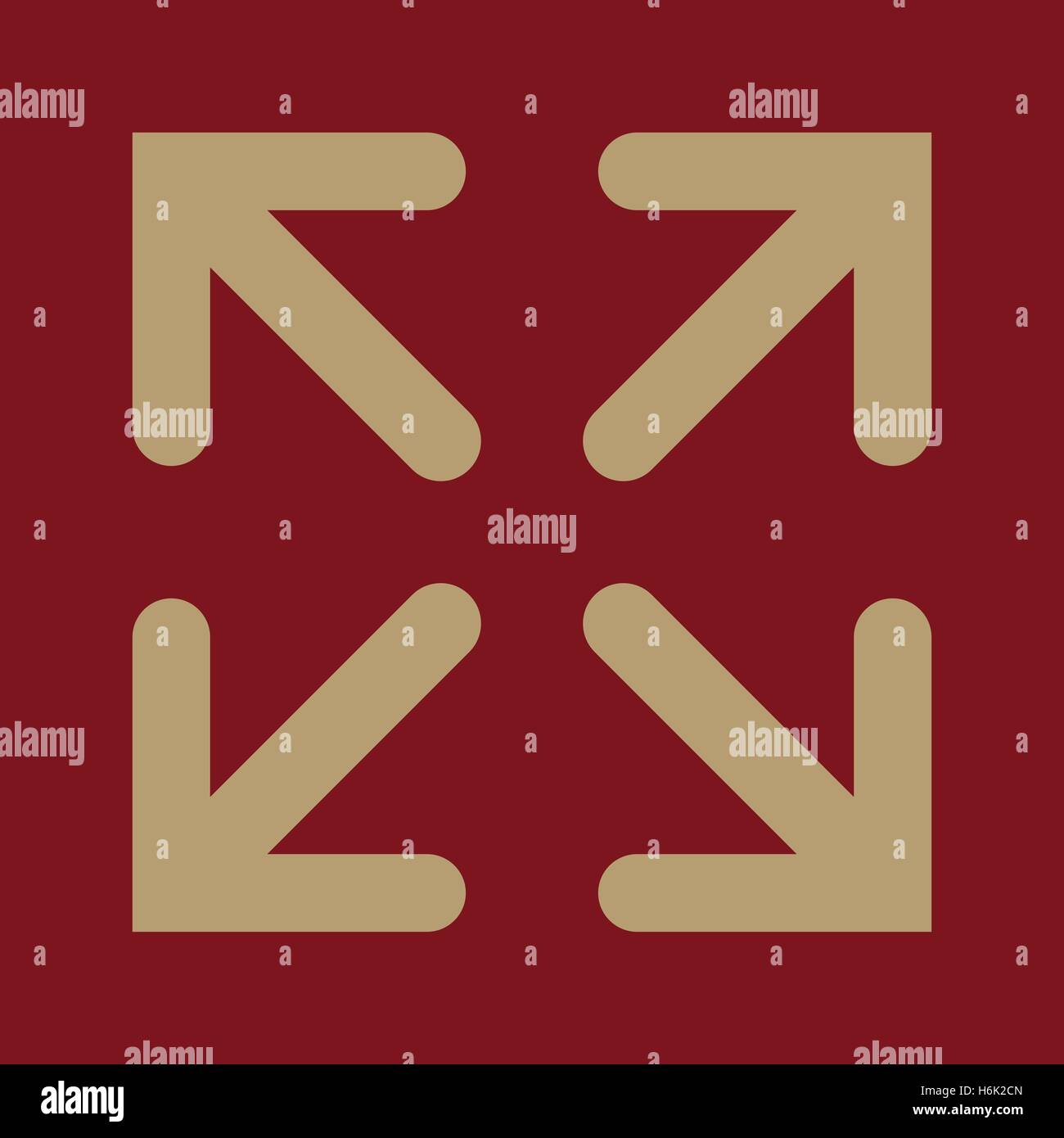 The full screen icon. Arrows symbol. Flat Vector illustration Stock ...