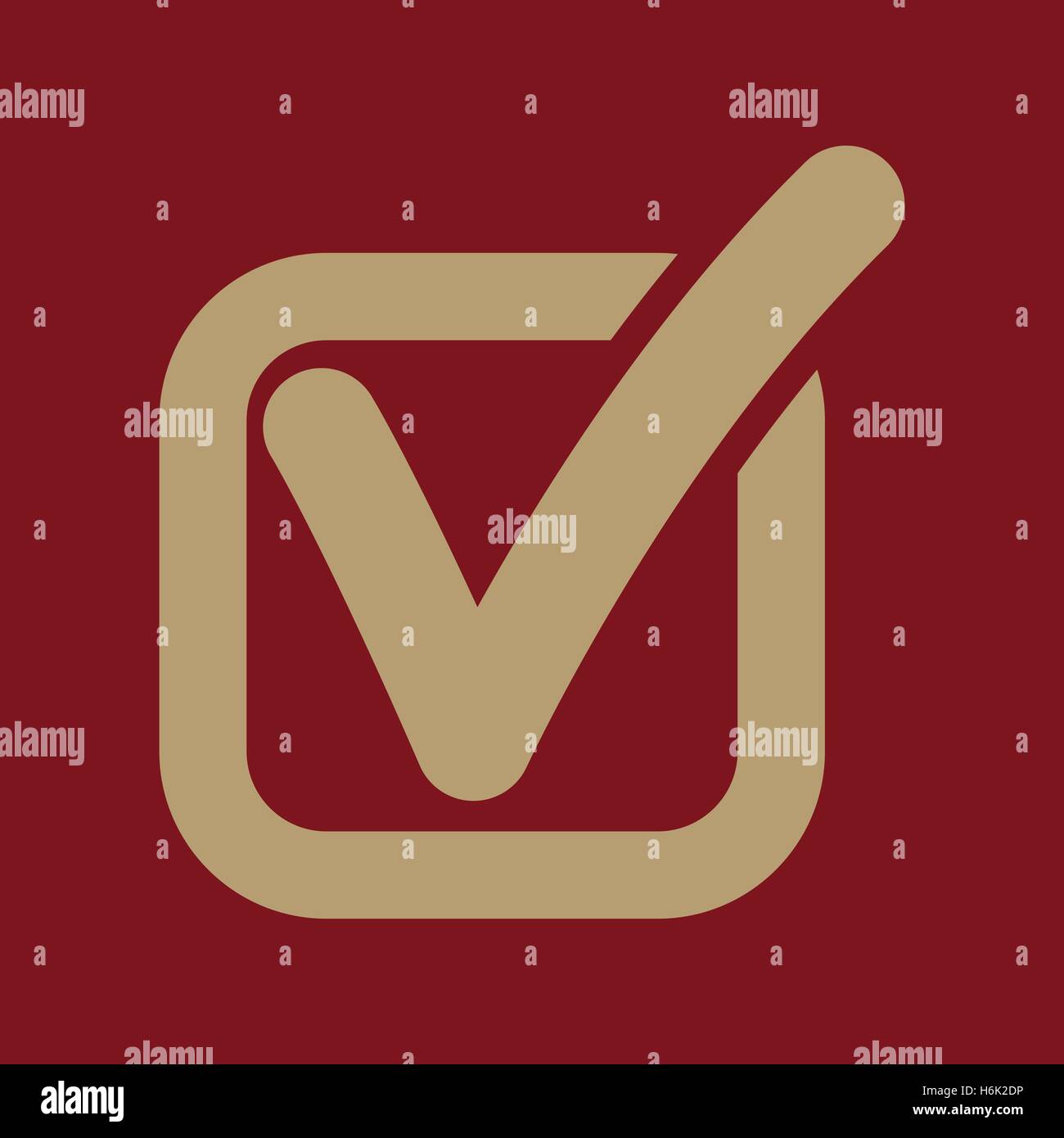 The check icon. Checkmark and checkbox, yes, voting symbol. Flat Vector ...