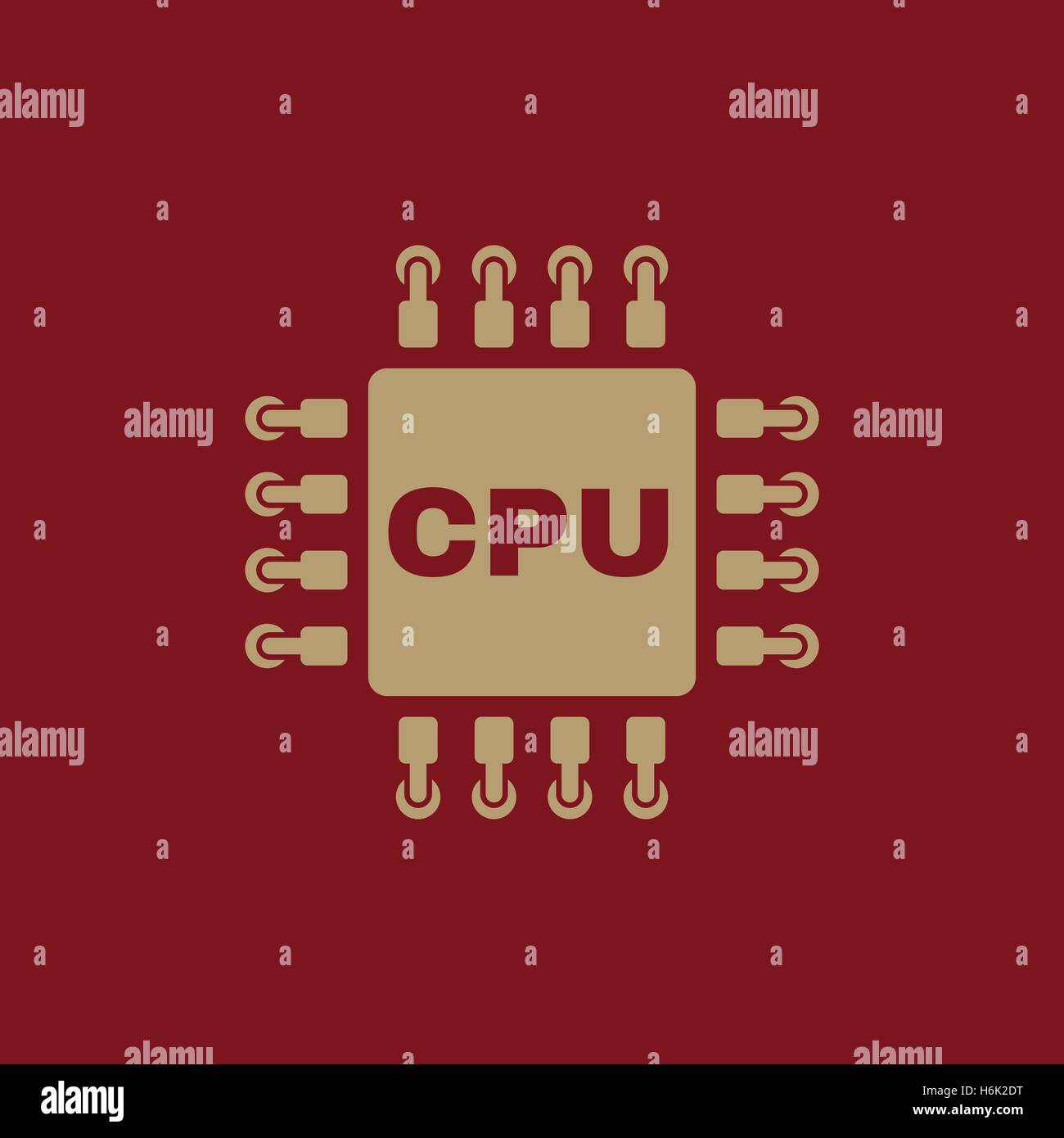 The cpu icon. Microprocessor and processor symbol. Flat Vector ...