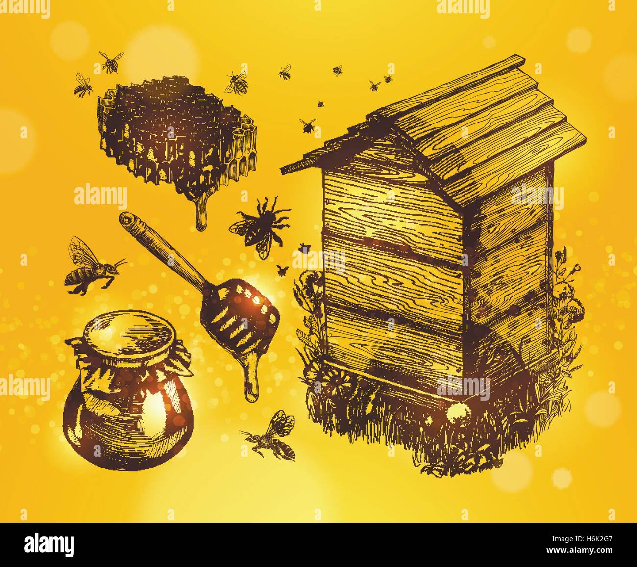 Hand wax Stock Vector Images - Alamy