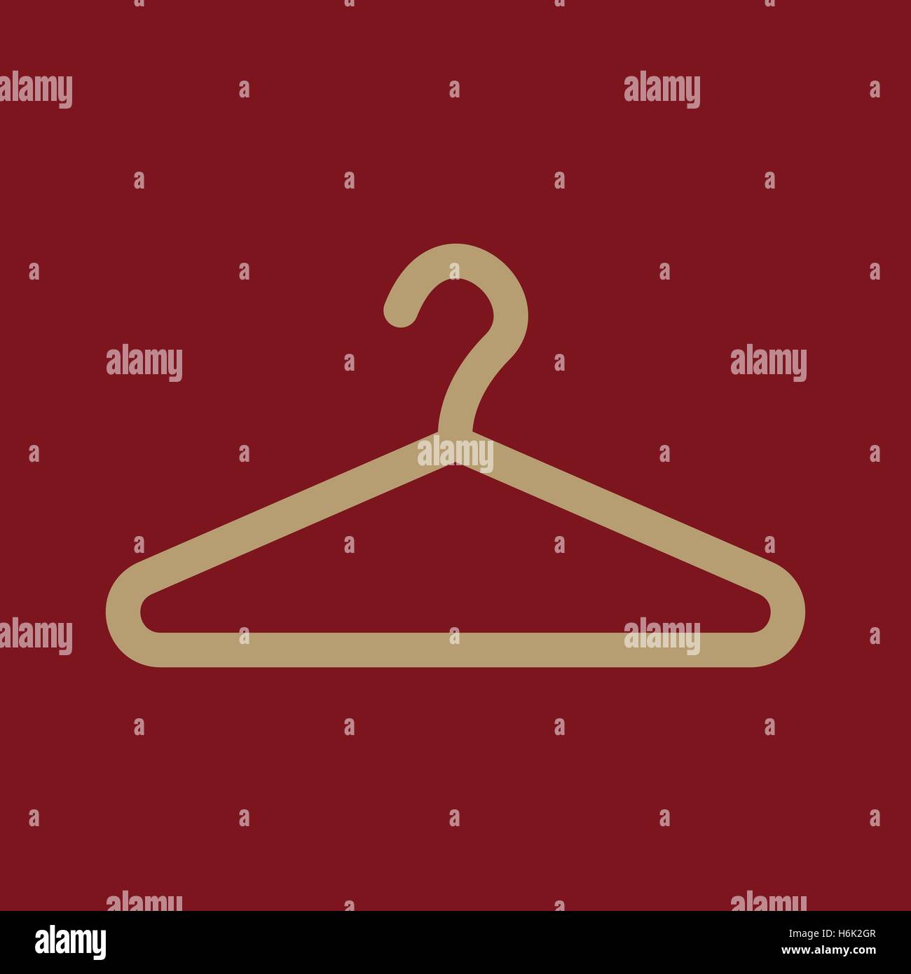 The hanger icon. Coat rack symbol. Flat Vector illustration Stock ...