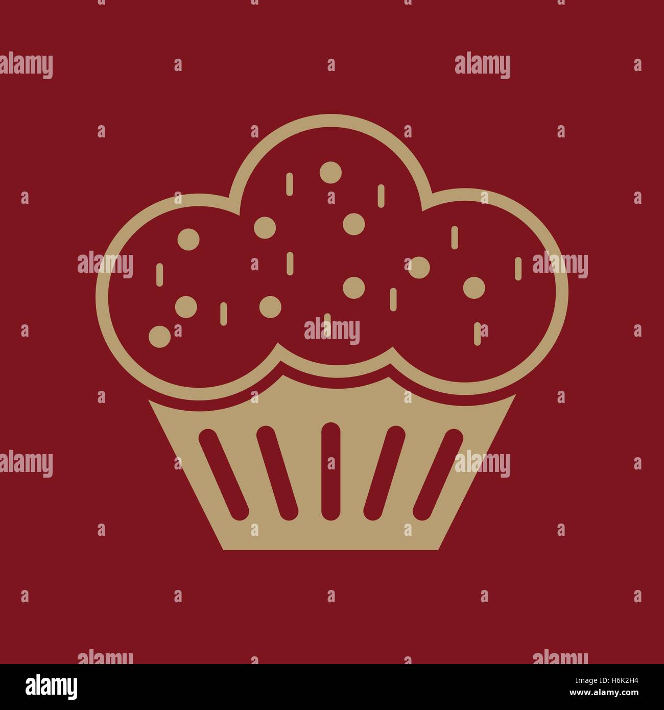 The muffin icon. Dessert and baked, cake, bakery symbol. Flat Vector ...