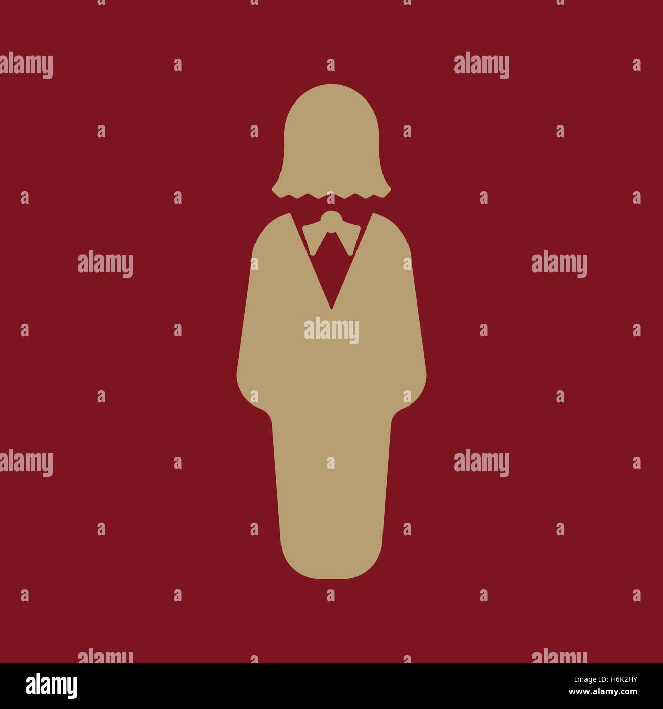 The business woman icon. Avatar and user, girl, female symbol. Flat ...