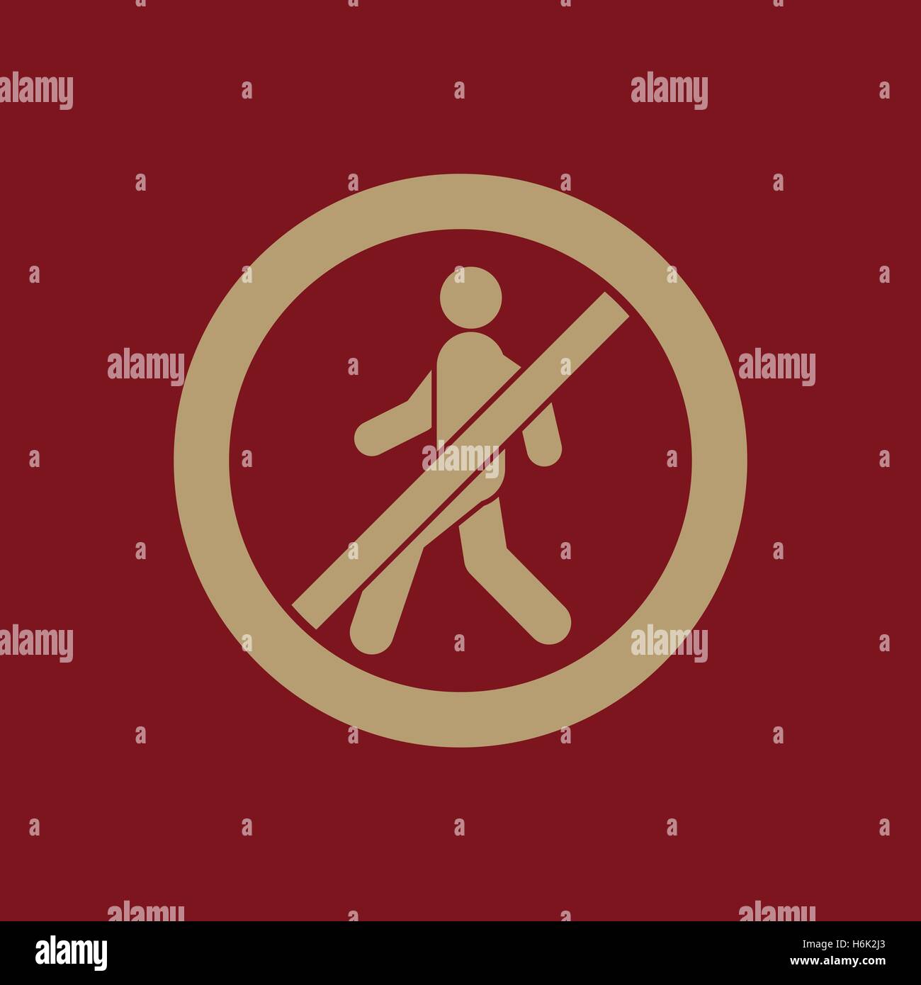 The no entry icon. Disallowed and danger, warning symbol. Flat Vector ...