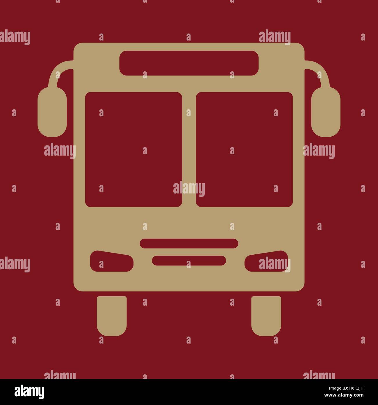 The bus icon. Public transport stop symbol. Flat Vector illustration ...