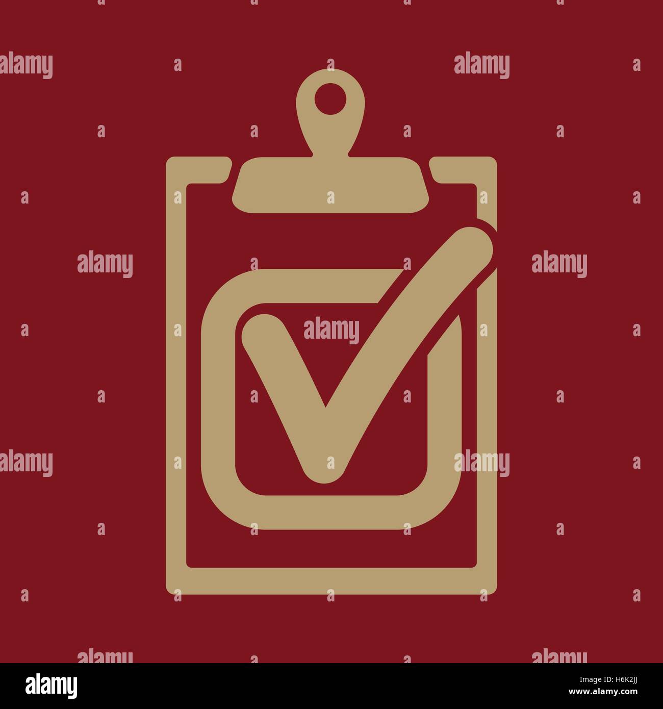 The checklist icon. Clipboard and executed task, correct answer symbol ...