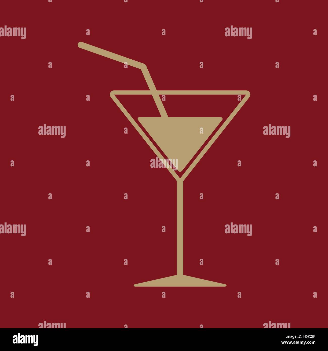 The cocktail icon. Drink and party, alcohol symbol. Flat Vector ...