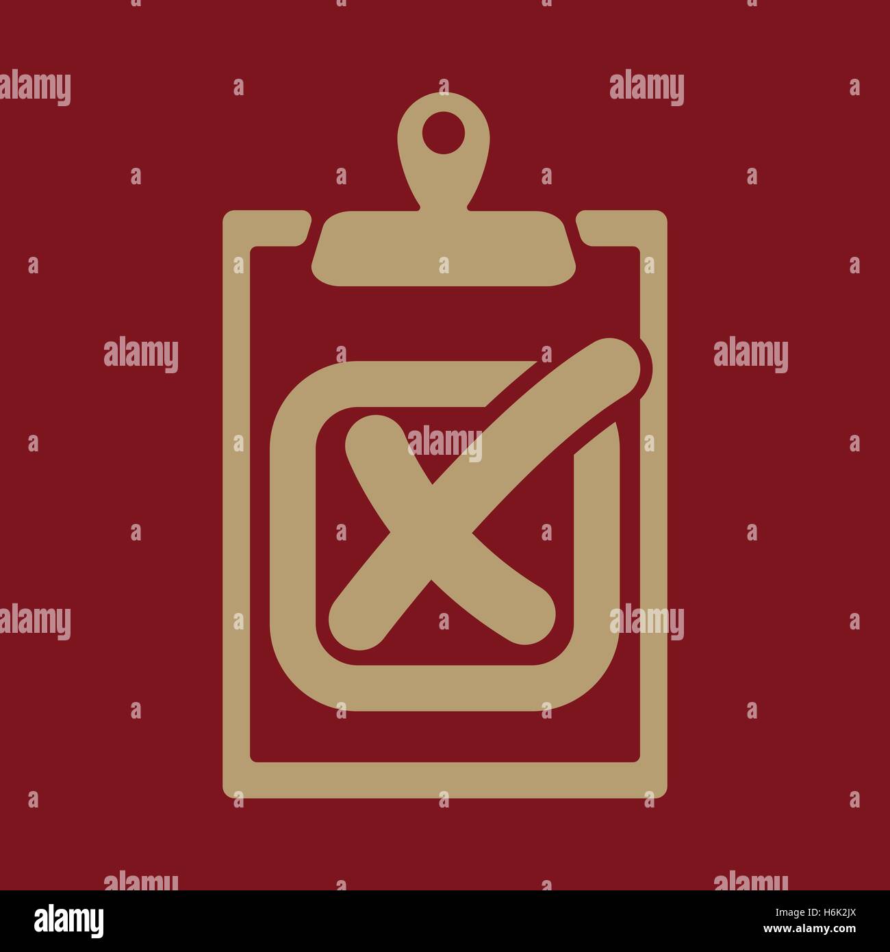 The checklist icon. Clipboard and failed task, wrong answer symbol ...
