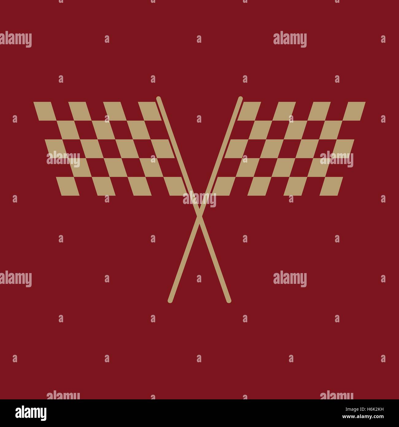 The checkered flag icon. Finish and start, winner symbol. Flat Vector ...