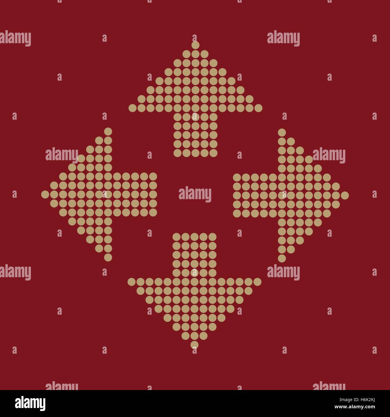 The arrow icon. Navigation and positioning, direction symbol. Flat ...