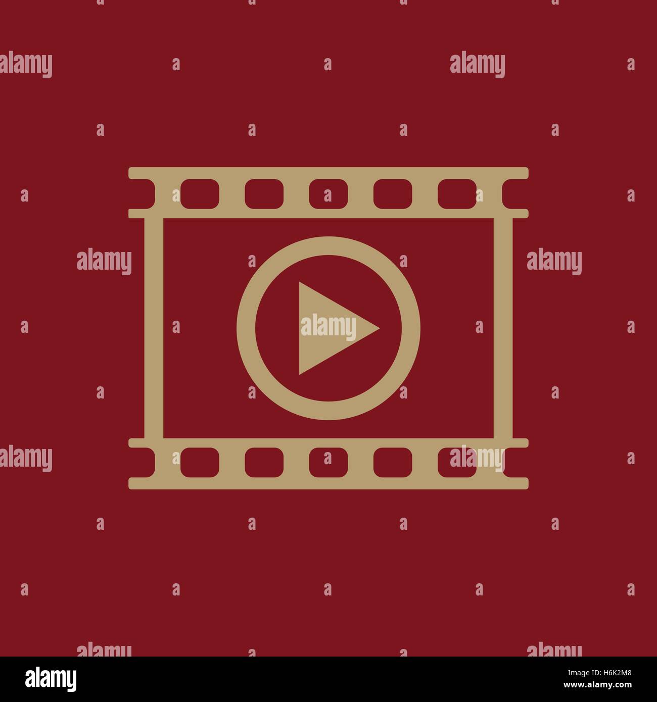 The video icon. Play and player, movie, cinema symbol. Flat Vector ...