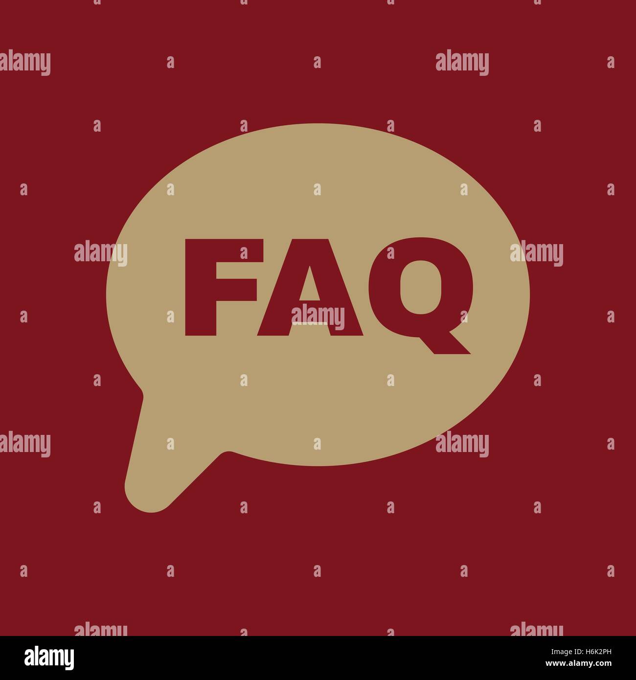 The faq speech bubble icon. Help symbol. Flat Vector illustration Stock ...