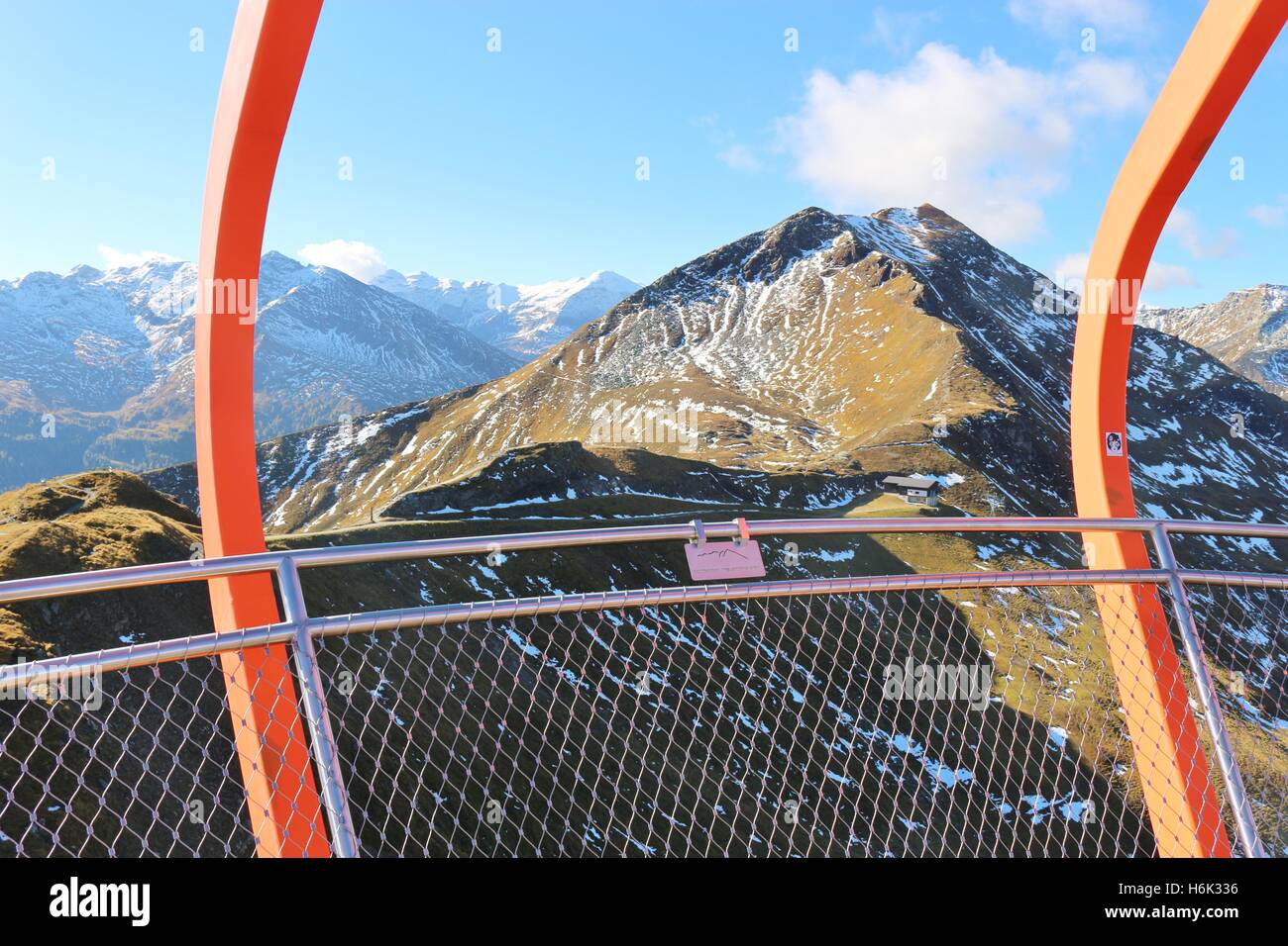 On a viewpoint on the Stubnerkogel, Gastein mountains, Austria, Europe ...