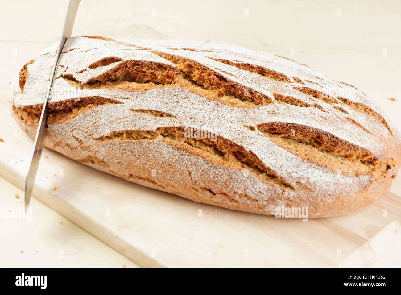 fresh crusty loaf of bread Stock Photo - Alamy