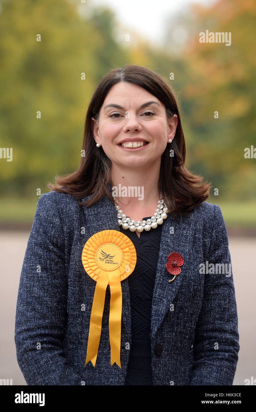 Sarah Olney outside the Grey Court School in Richmond, as the Liberal ...