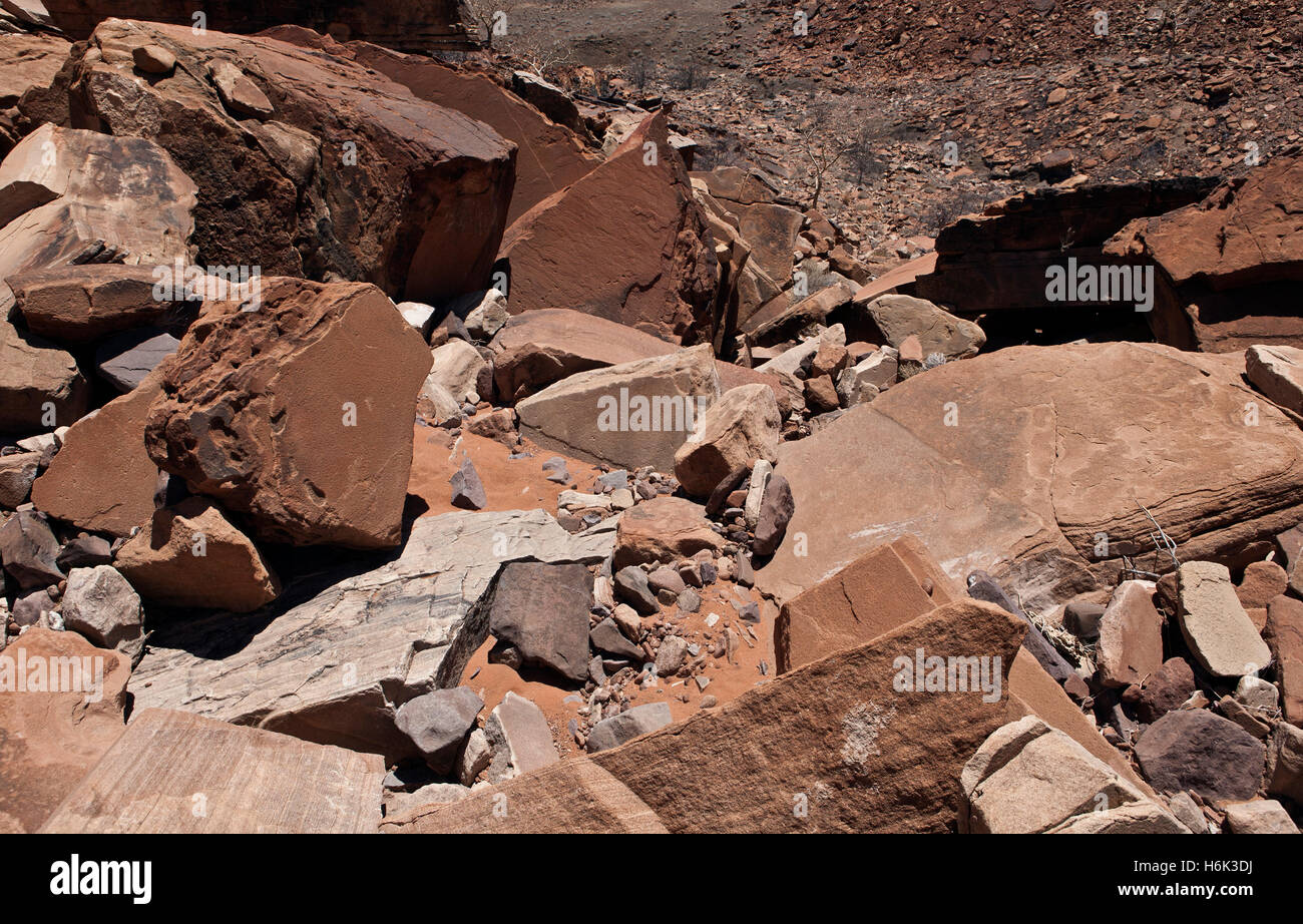 The Burnt Mountain is located couple kilometres from Twyfelfontein ...