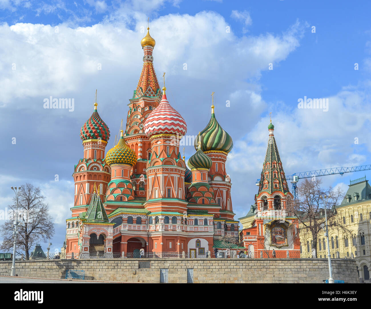 Moscow,Russia,Red square,view of St. Basil's Cathedral from the back ...