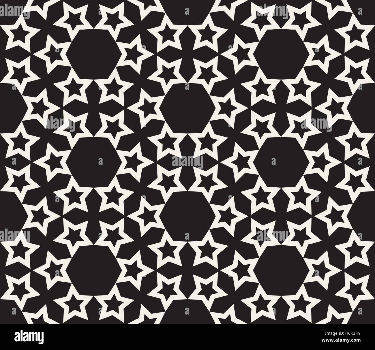 Stars and hexagon motif Stock Vector Images - Alamy