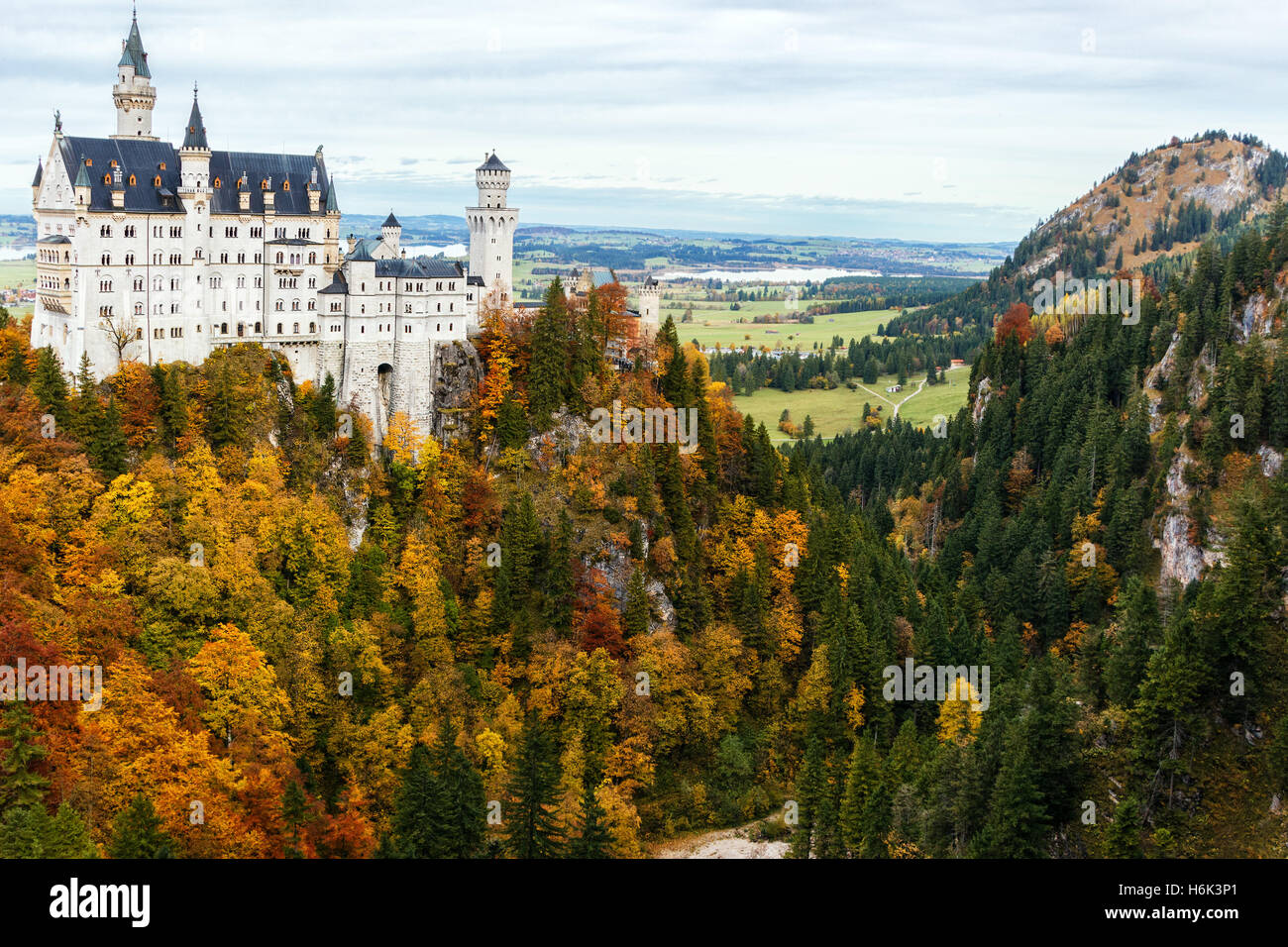 Neuschwanstein castle in autumn hi-res stock photography and images - Alamy