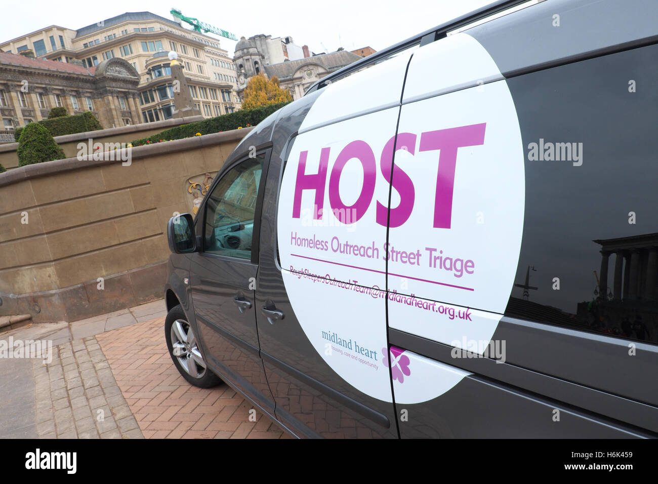 Birmingham UK Homeless Outreach Street Triage van vehicle in Birmingham ...