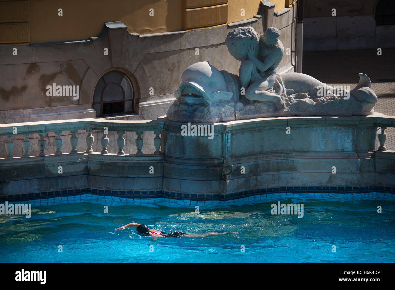 Budapest, capital of Hungary, thermal pools of Széchenyi Stock Photo ...