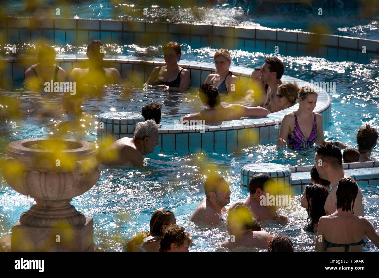 Budapest, capital of Hungary, thermal pools of Széchenyi Stock Photo ...