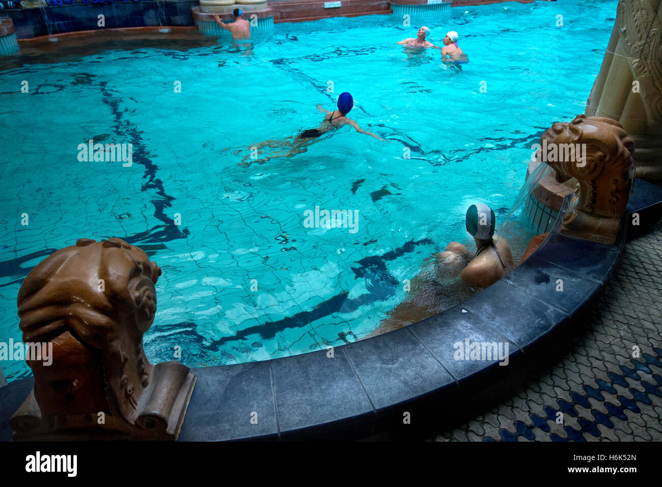 Budapest, capital of Hungary, thermal pools of Gellert Stock Photo - Alamy