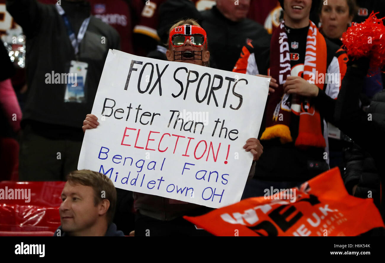 Cincinnati Bengals fans during the NFL International Series match at ...