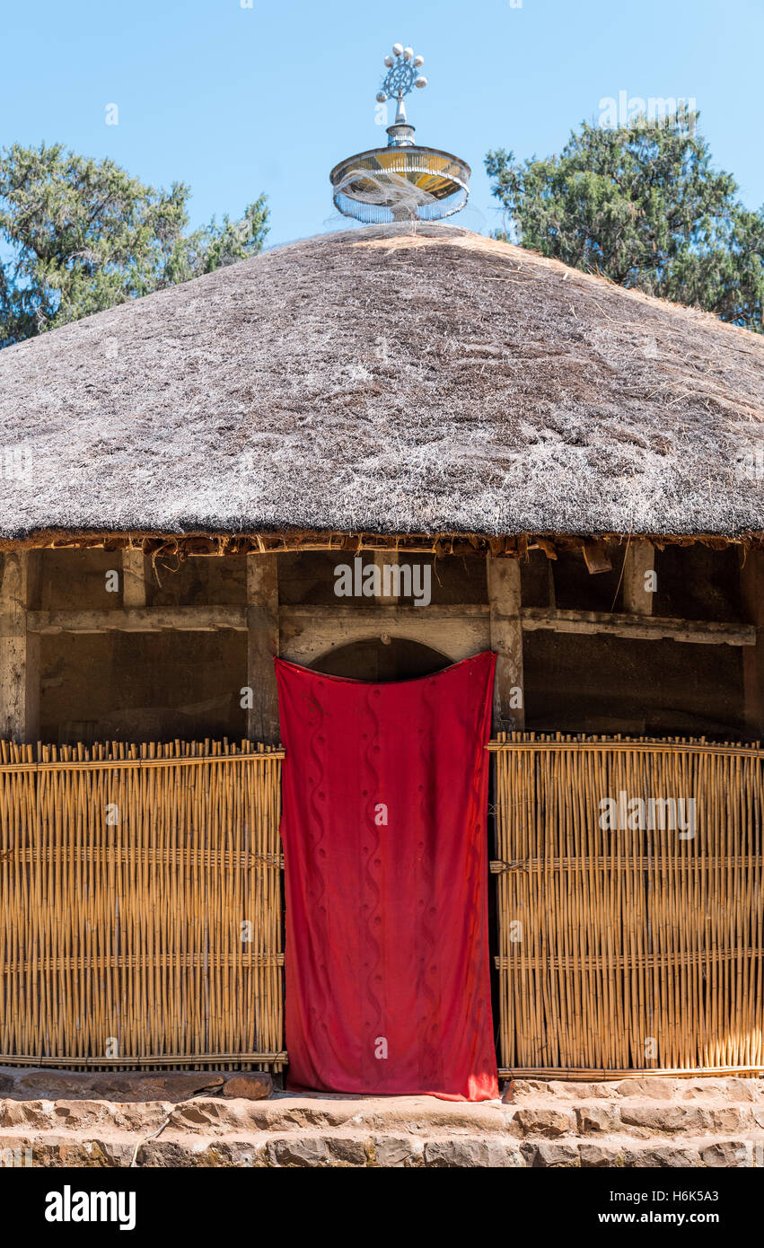 Ethiopia, Bahir Dar, the hut shape orthodox church of Azwa Mariam Stock ...