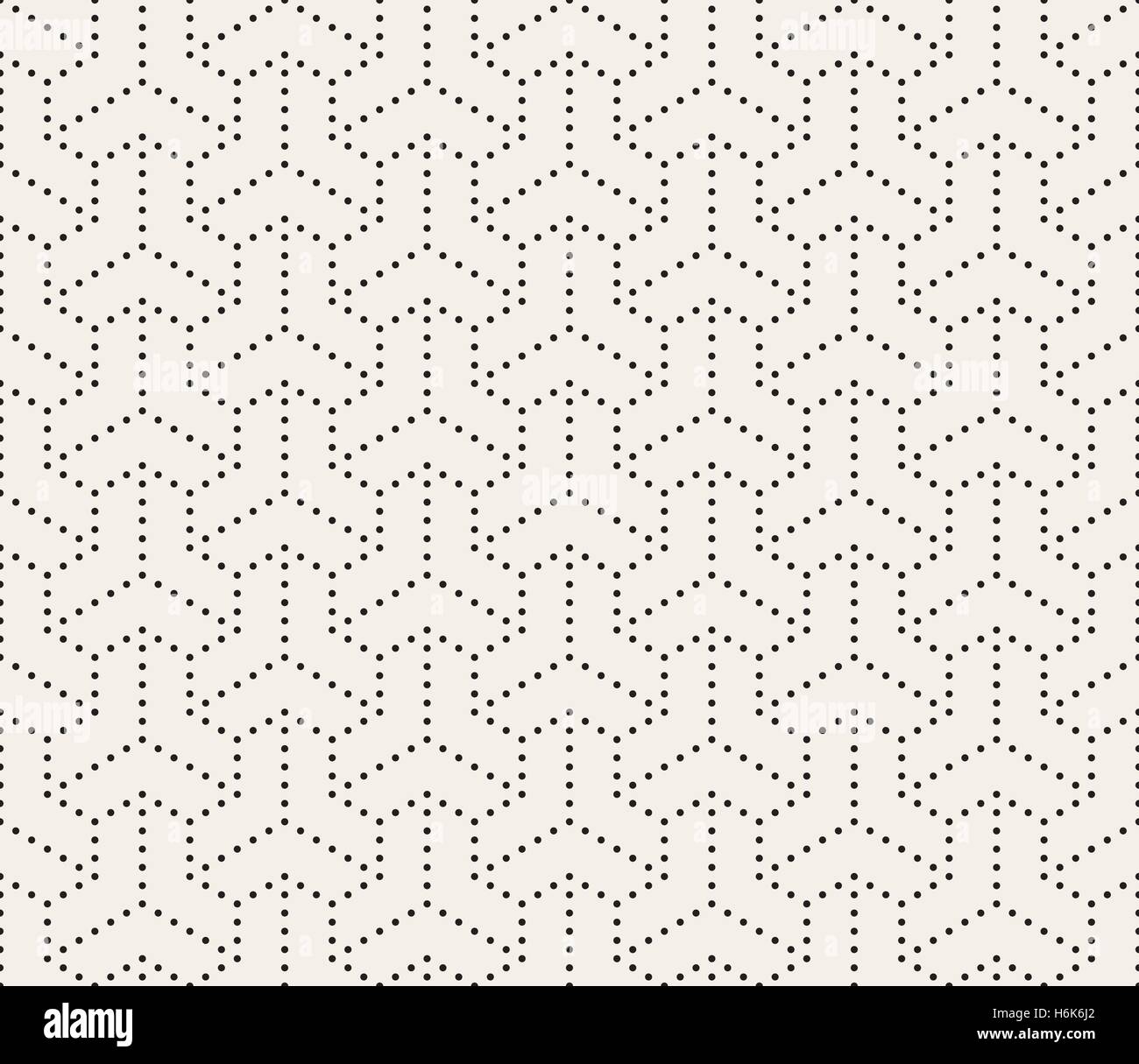 Vector Seamless Black and White Dotted Lines Grid Pattern Stock Vector ...