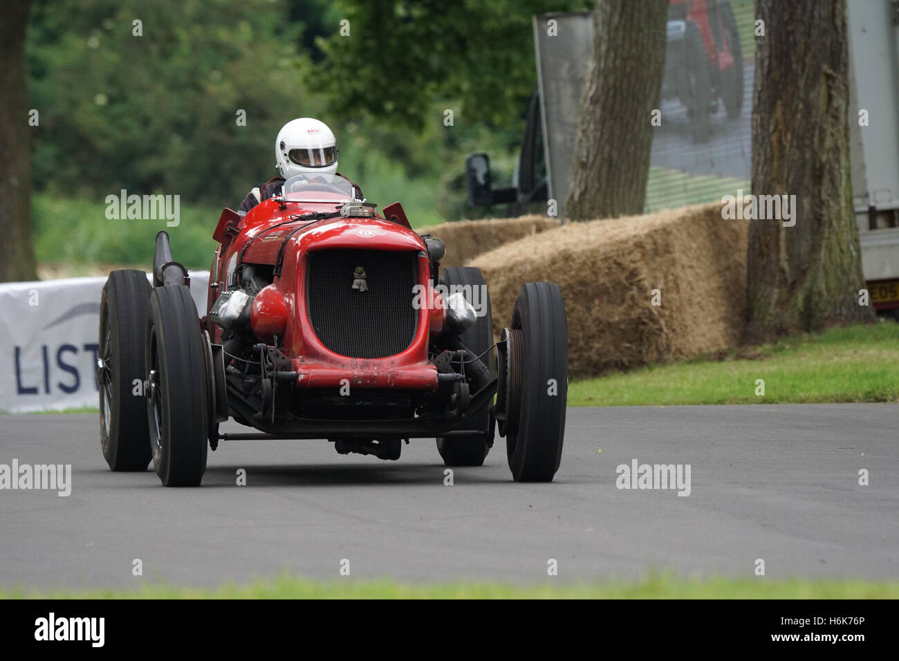 Chris Williams carefully threads the 24 litre1929 Napier Bentley up the ...