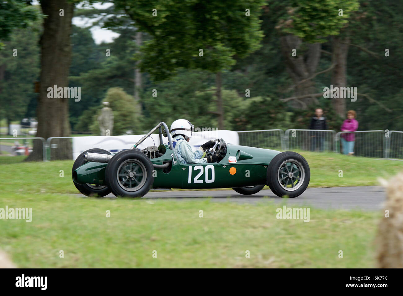 John Dent aboard a 1954 Cooper MkVIII at The Chateau Impney Hillclimb ...
