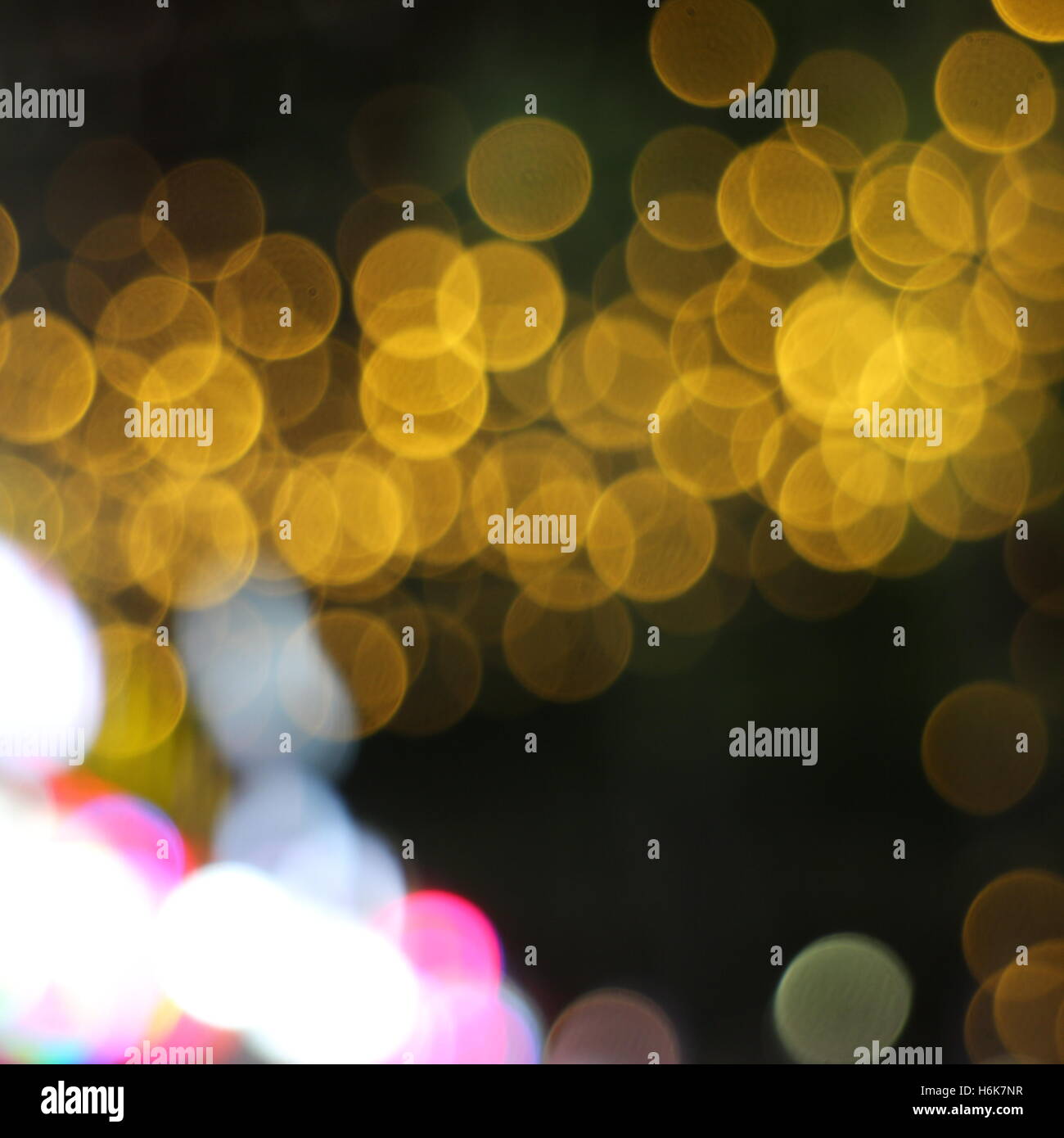 Defocused night lights on street Stock Photo - Alamy