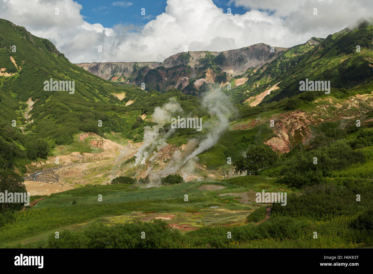 Famous Valley of Geysers Stock Photo - Alamy