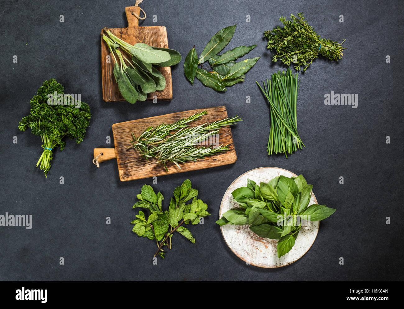 Garden herbs overhead hi-res stock photography and images - Alamy