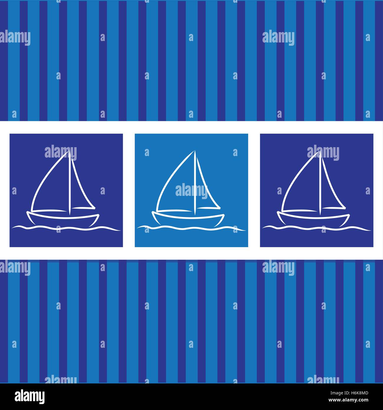 Hand drawn sailing boat pattern in vector format Stock Vector Image ...