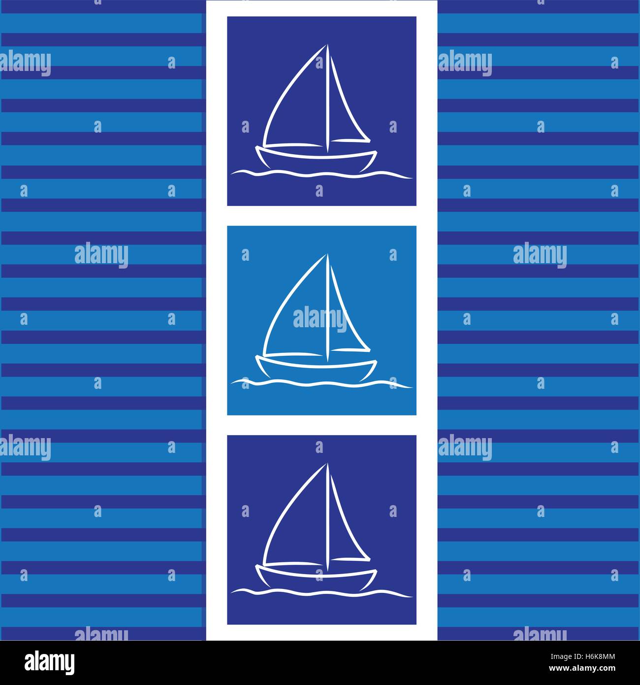 Hand drawn sailing boat pattern in vector format Stock Vector Image ...
