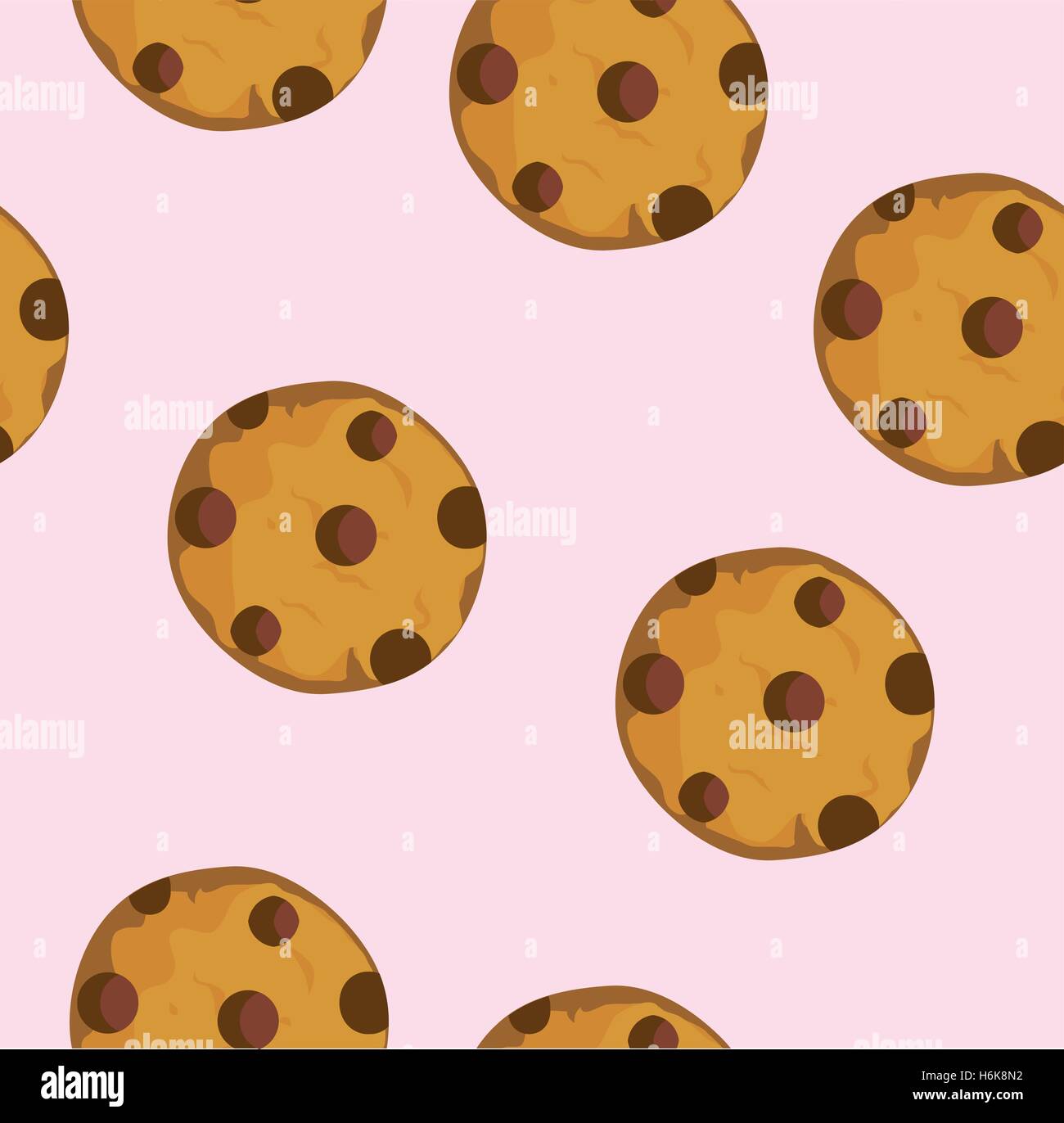 Vector illustration of a chocolate chip cookie Stock Vector Image & Art ...