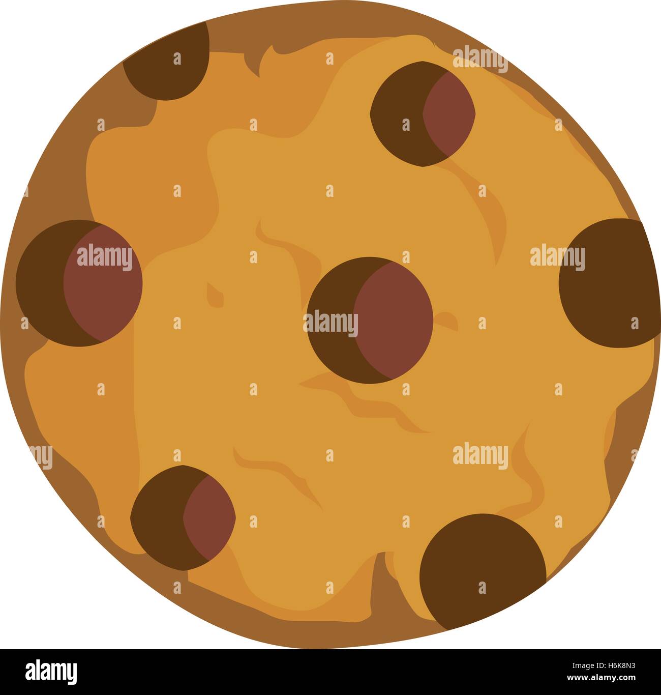 Vector illustration of a chocolate chip cookie Stock Vector Image & Art ...