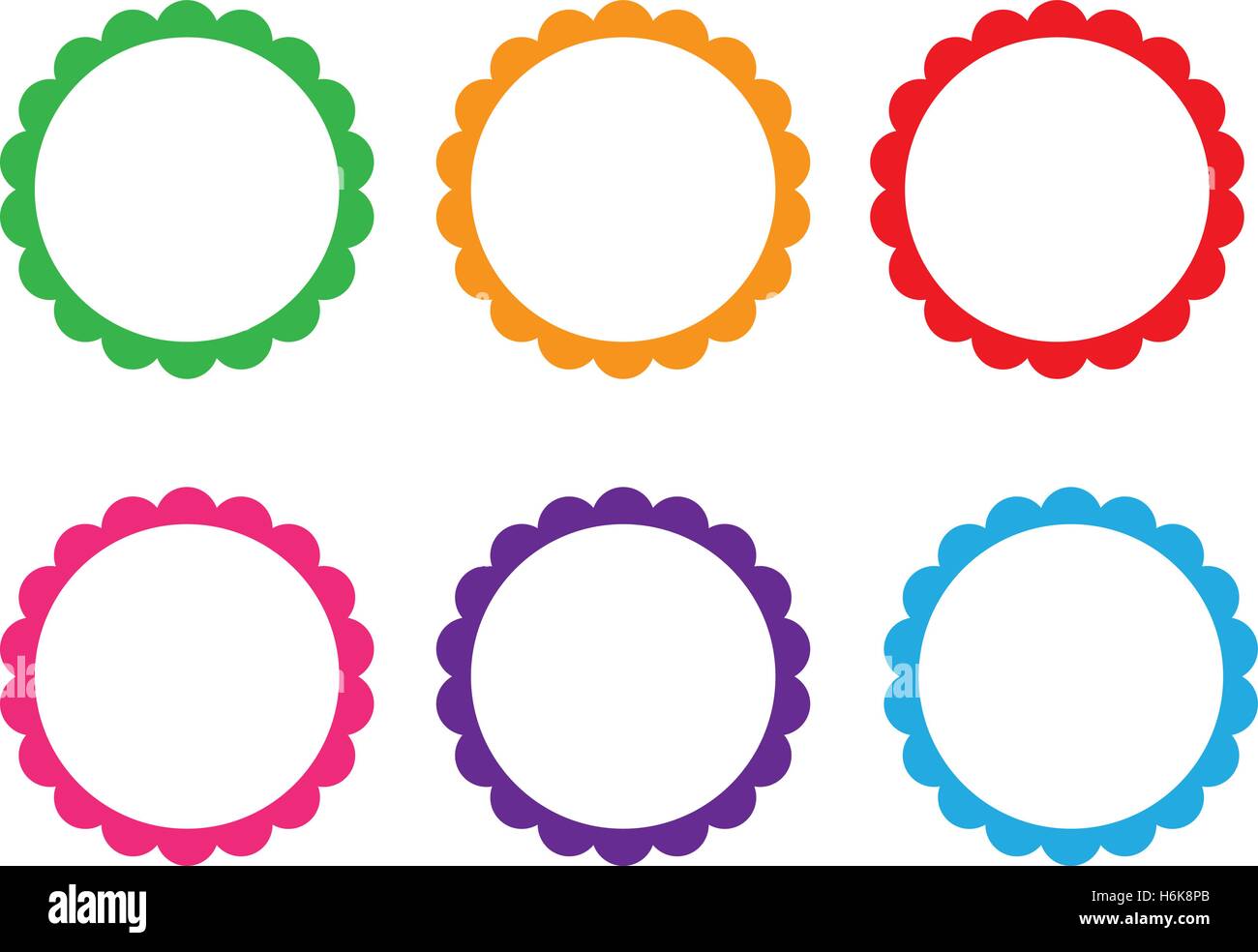 vector illustration of set of colorful stickers Stock Vector Image ...