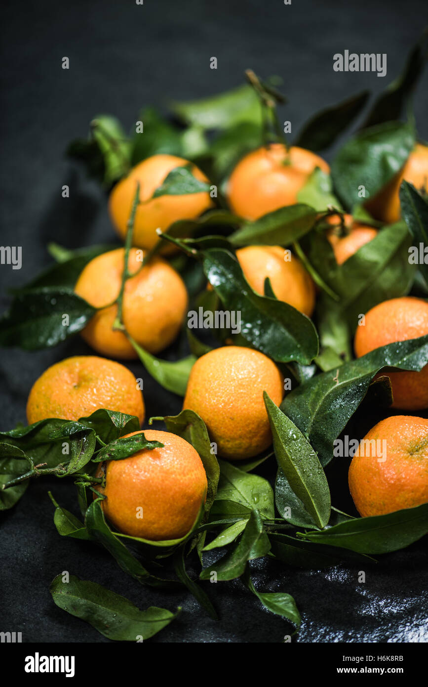 ripe tangerines straight from tree or local market Stock Photo - Alamy