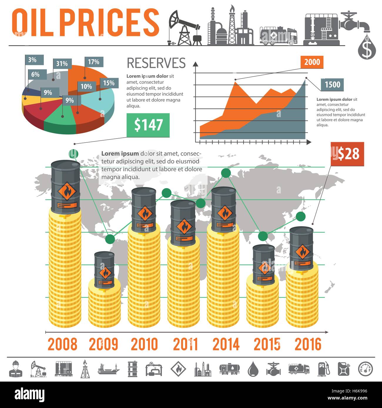 Oil prices concept icon Stock Vector Images - Alamy