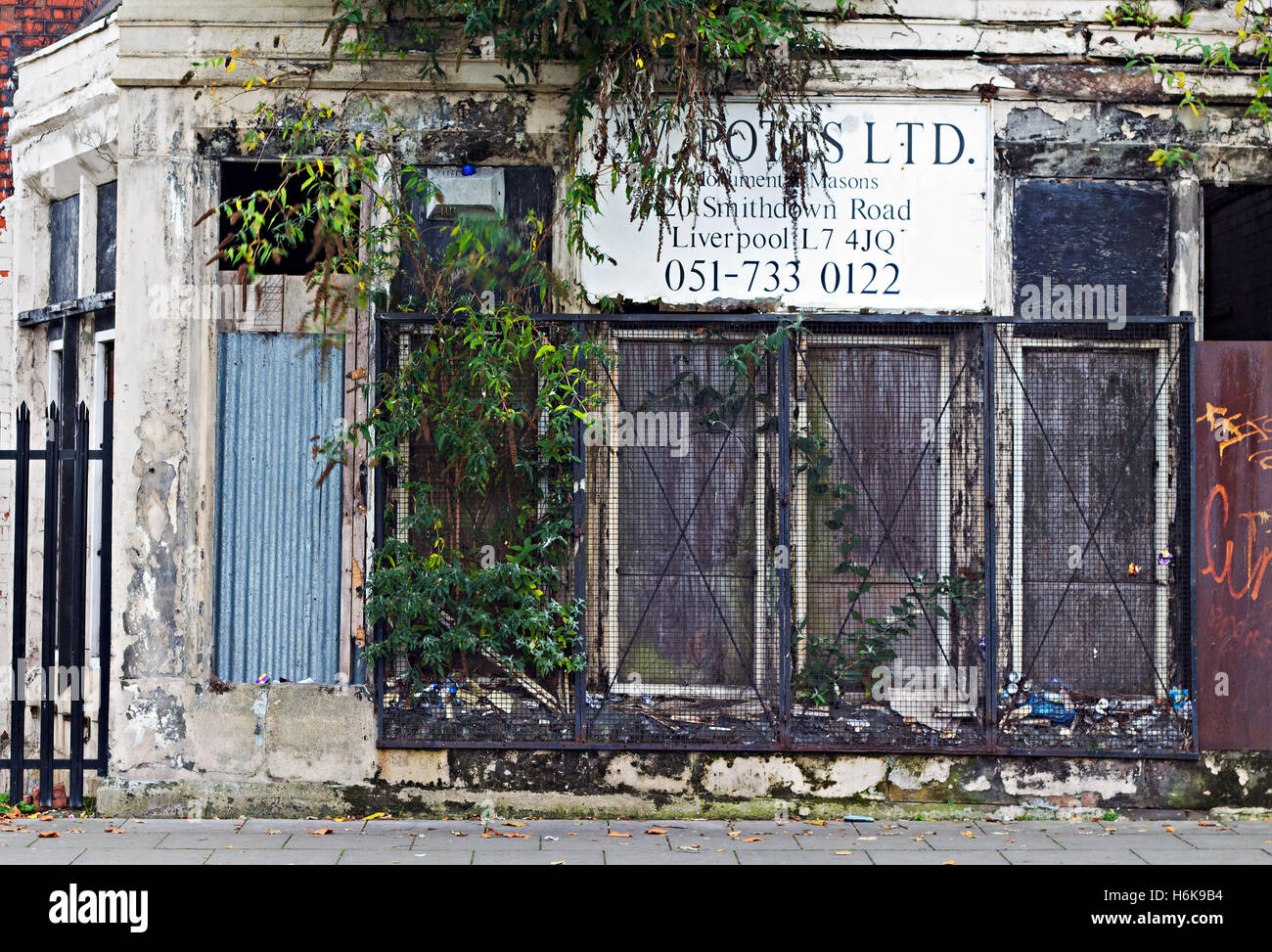 Memorial & Monumental Stone Masons, J.W. POTTS Ltd. sits in the corner ...