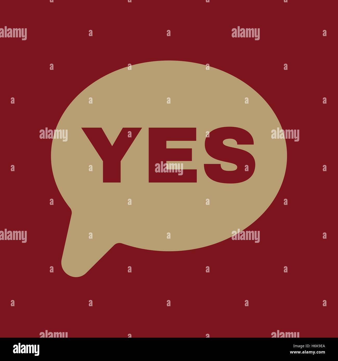 The YES speech bubble icon. Social network and web communicate symbol ...