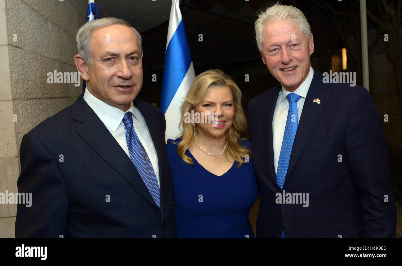 Prime Minister of Israel Benjamin Netanyahu and his wife, Sara ...