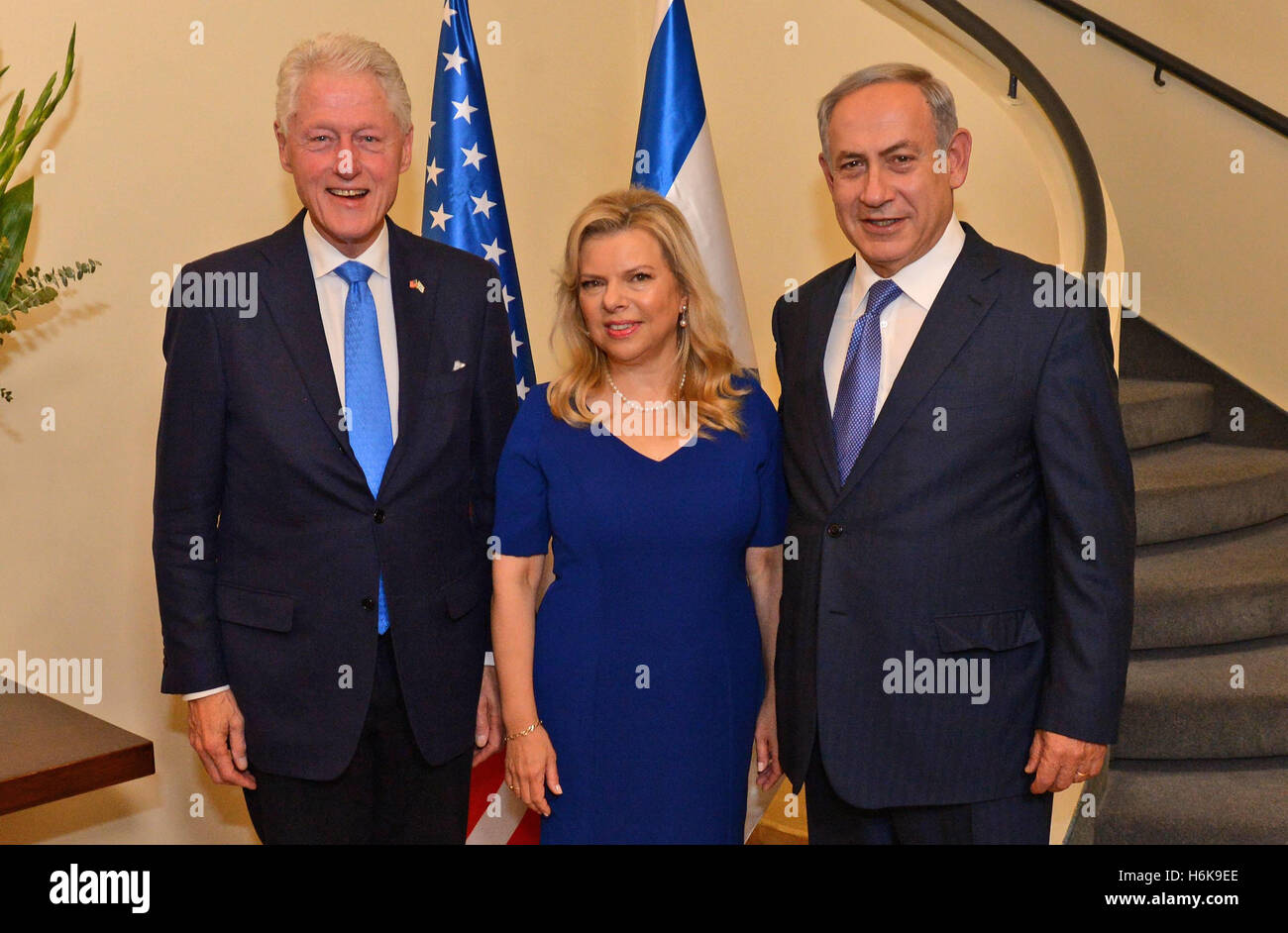Prime Minister of Israel Benjamin Netanyahu and his wife, Sara ...
